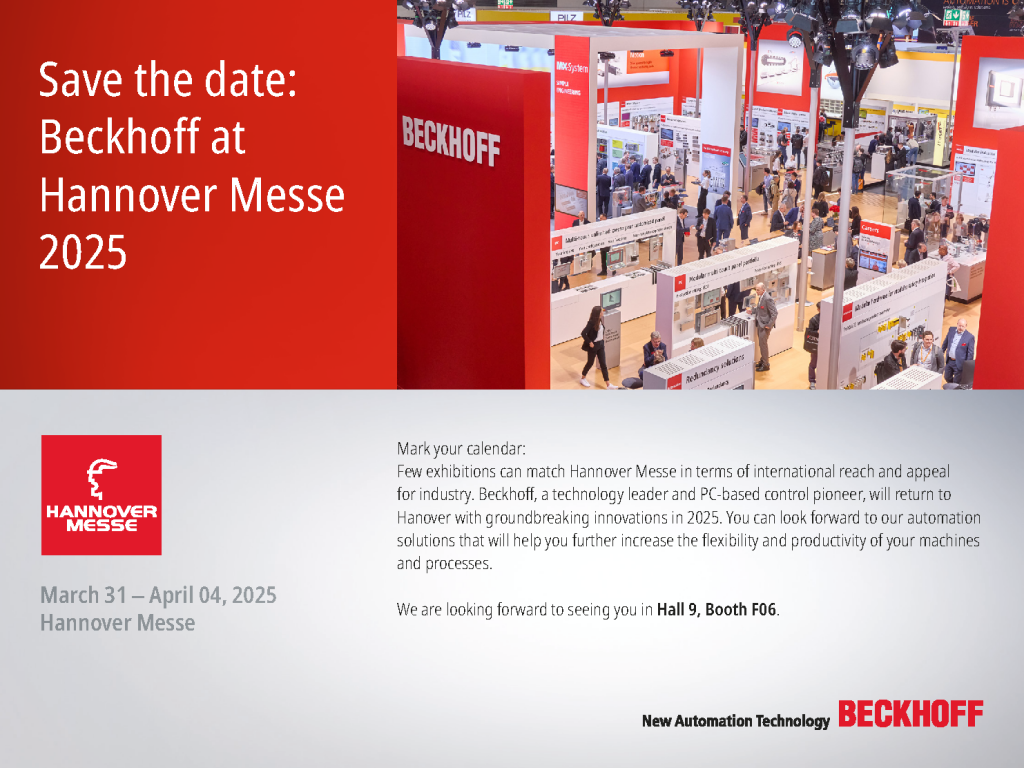 Beckhoff på Hannover Messen - TekniskFOKUS